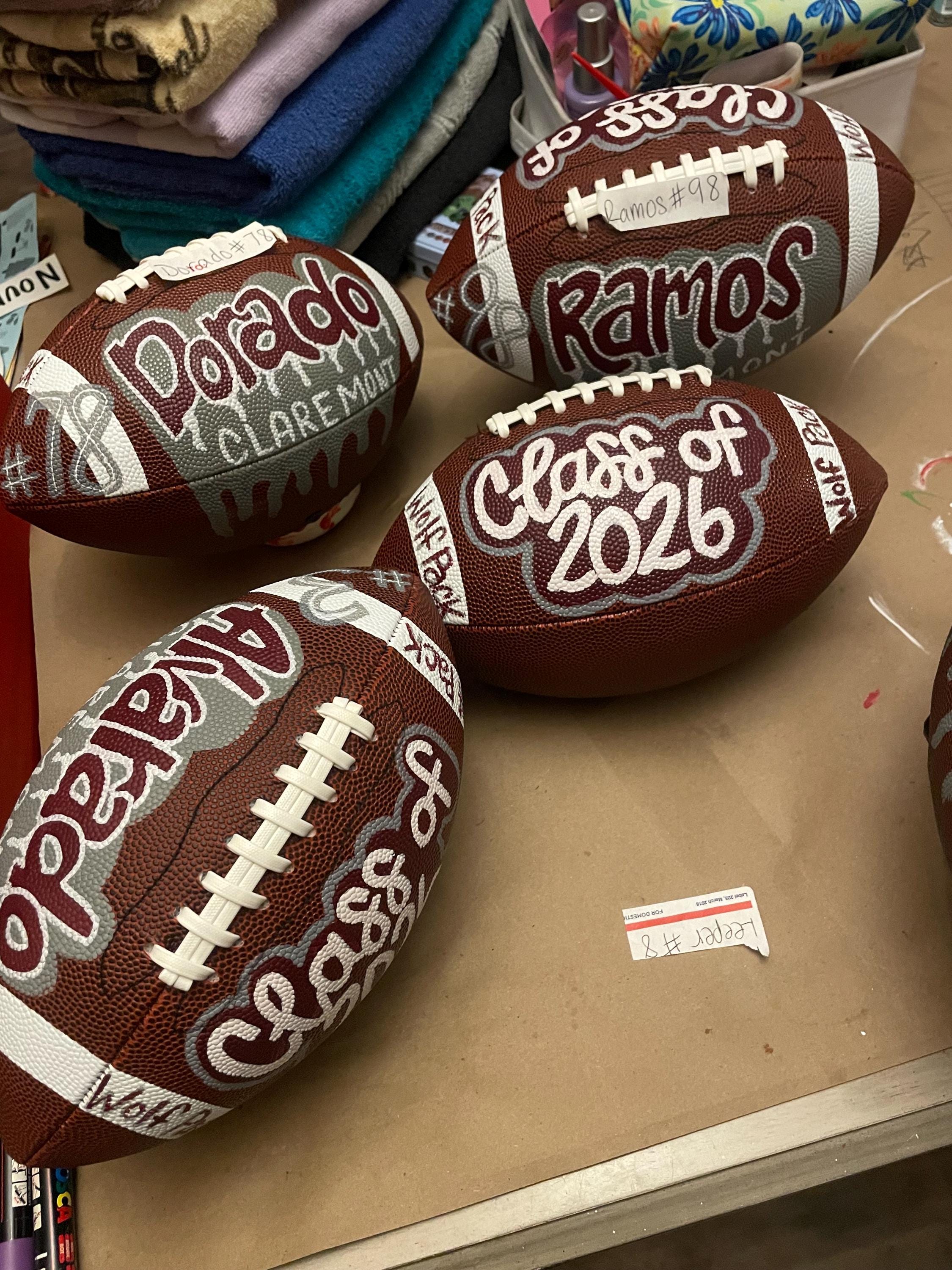 Football, Custom Painted Football, Personalized Football, Custom Sports ...