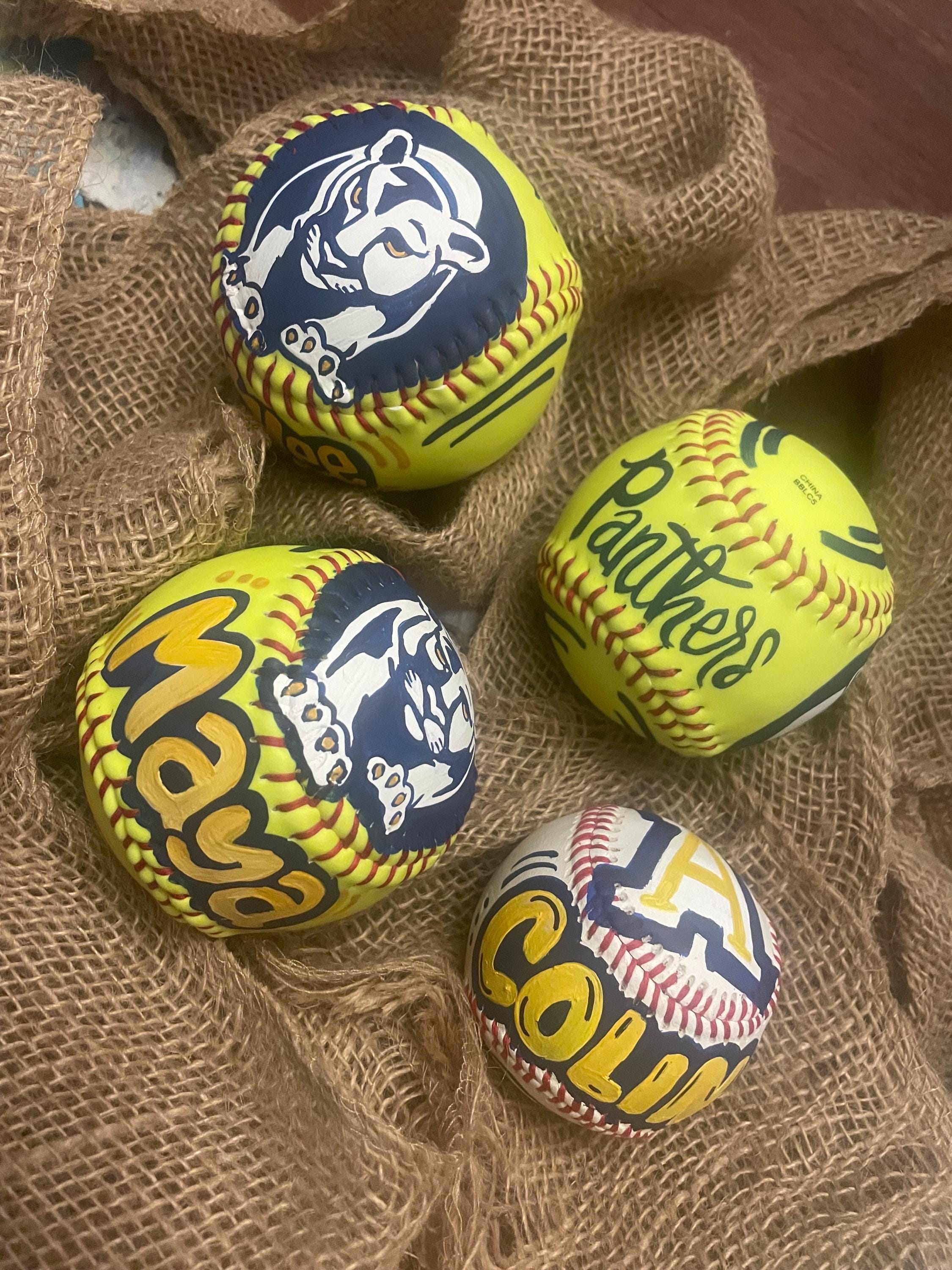 Painted Softball, Customized Softball, Personalized Softball ...