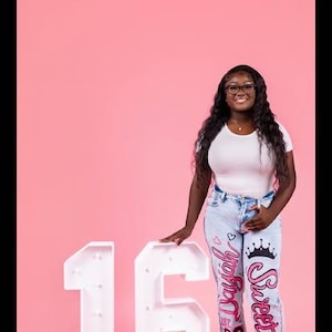 Concert Painted Jeans, Custom Jeans, Hand Painted Jeans, Senior Jeans ...