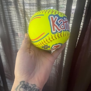 Painted Softball, Customized Softball, Personalized Softball ...