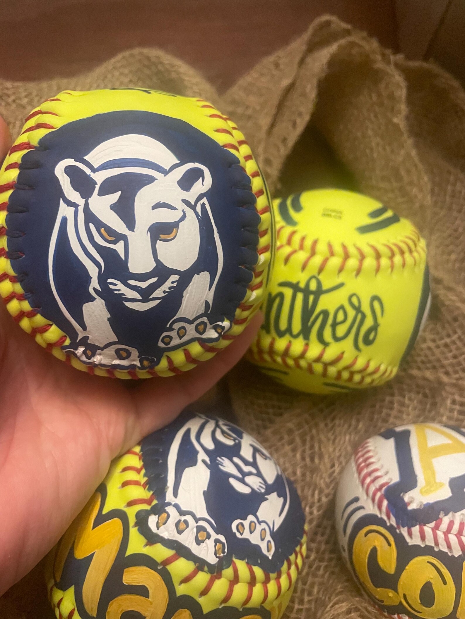 Painted Softball, Customized Softball, Personalized Softball ...