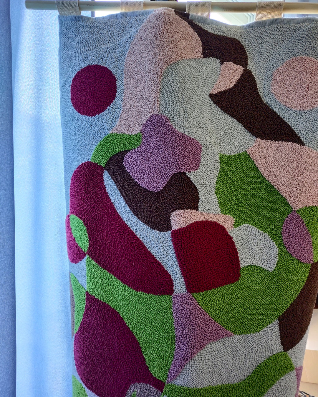 Handmade Wall Hanging Rug 'HUGS' / Abstract Tapestry - Etsy UK