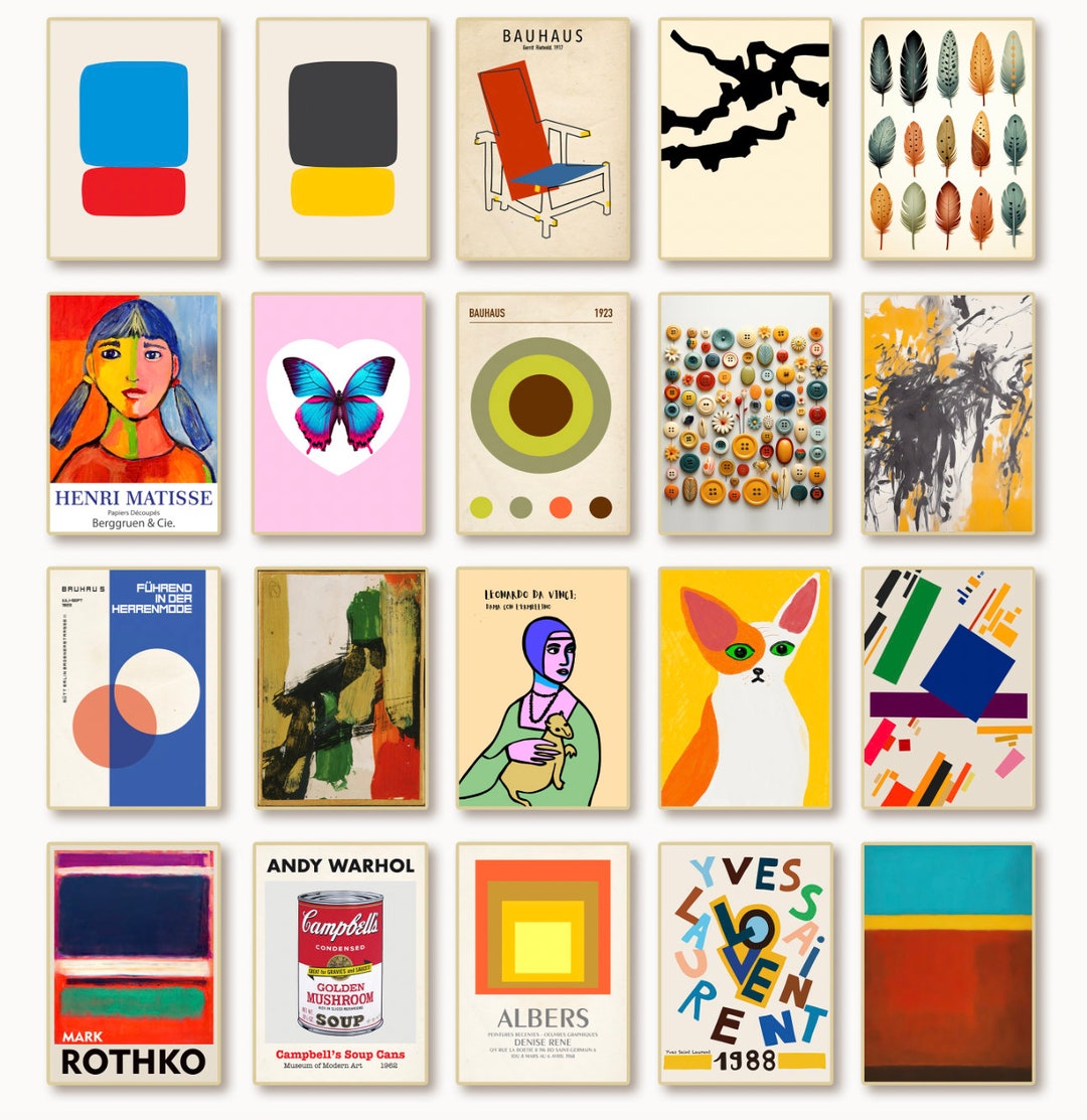 20 Posters, Rothko, Matisse, Hirst, Chillido, Ellsworth Kelly, Joan ...