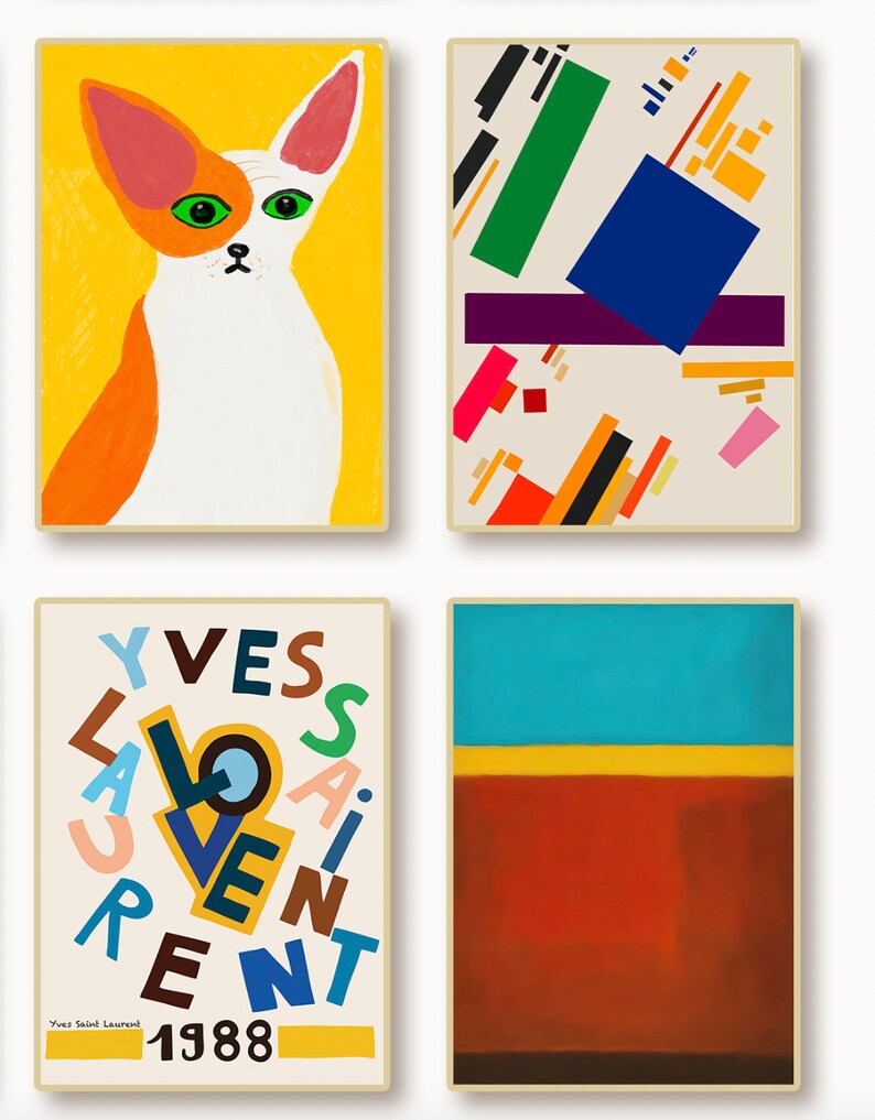 20 Posters, Rothko, Matisse, Hirst, Chillido, Ellsworth Kelly, Joan ...
