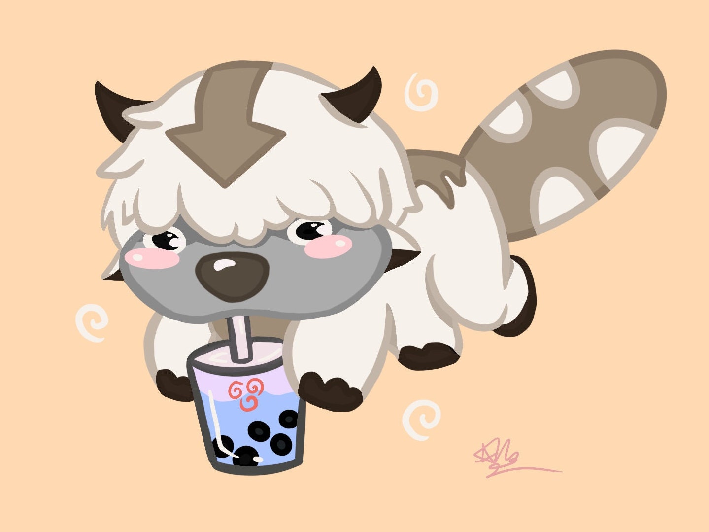 Appa W/ Boba Stickers - Etsy