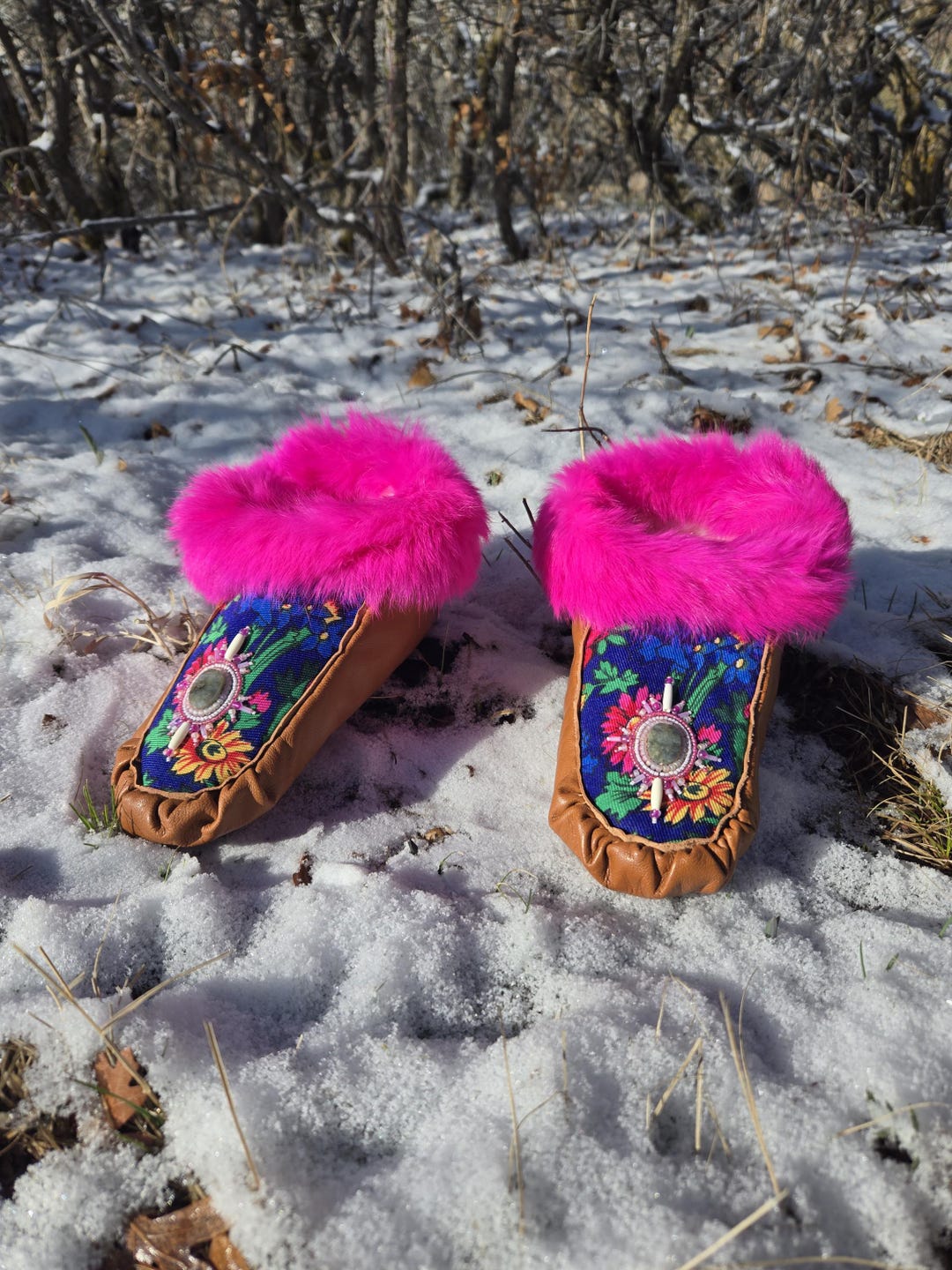 Handmade Beaded Moccasins Indigenous Owned Shops Labradorite Moccasin ...
