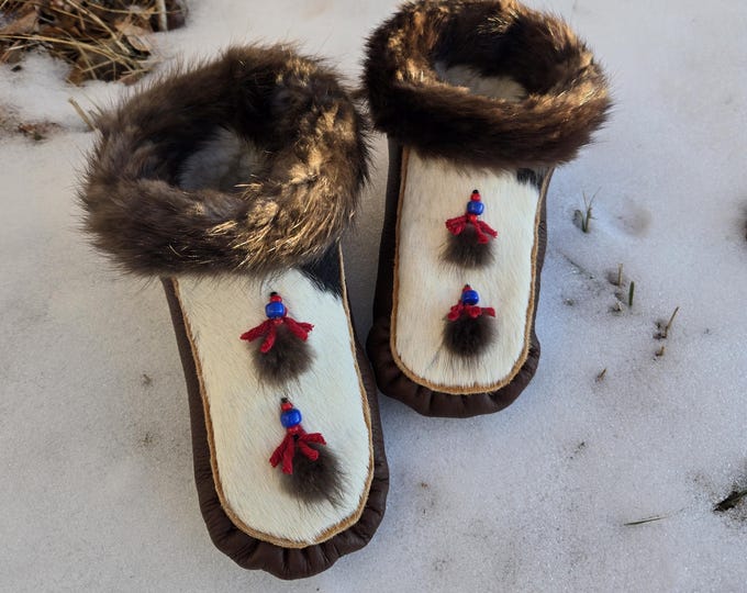 Handmade Moccasin Slippers Yup’ik Inuit Indigenous Made Moccasins ...
