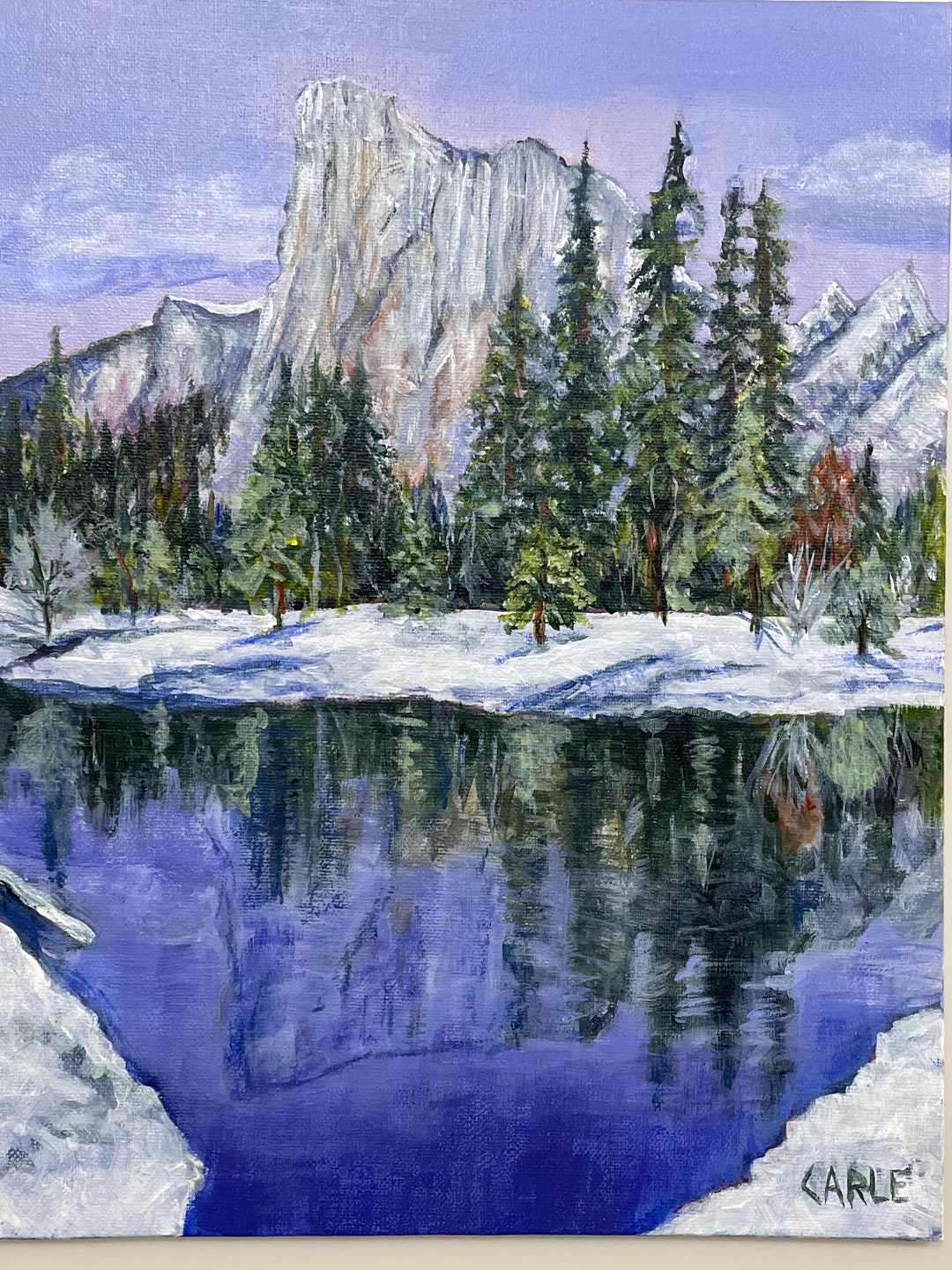 Yosemite El Capitan, Original Acrylic Painting, National Parks Art - Etsy