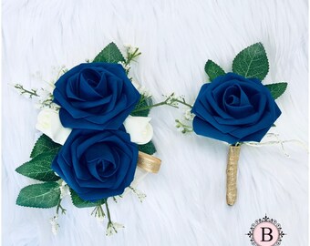 Royal blue bouquet | Etsy