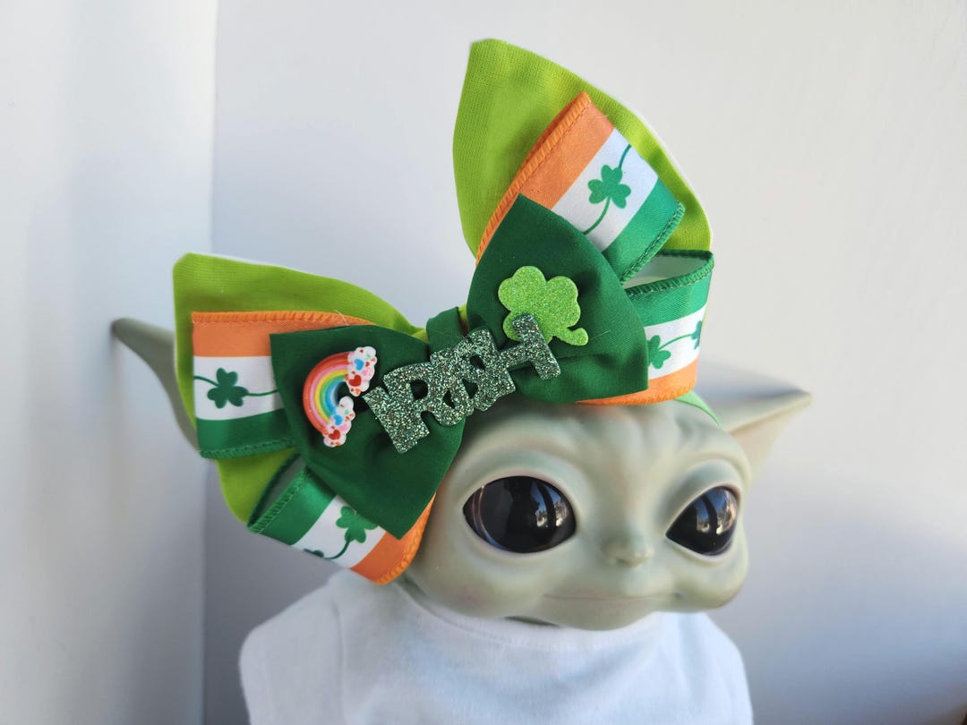 Irish Fabric & Ribbon Bow, Baby Yoda Accessories, Doll Accessories ...