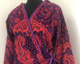 Women's HOODED Winter Paisley Poncho Alternative Festival | Etsy