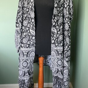 Women's Winter Wrap Jacket Paisley Alternative Festival Hippie Cardigan ...