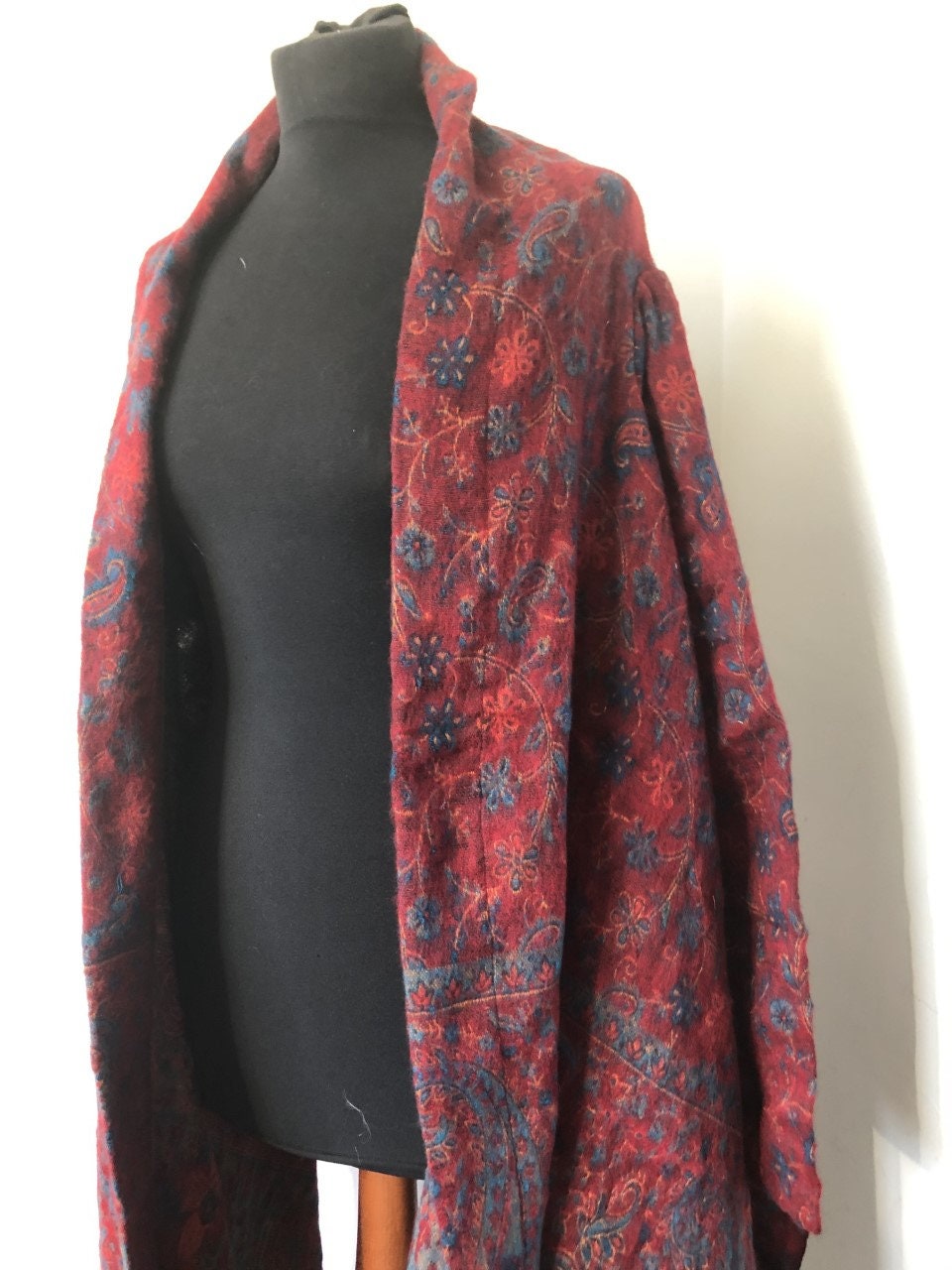 Women's Winter Wrap Jacket paisley Alternative Festival | Etsy