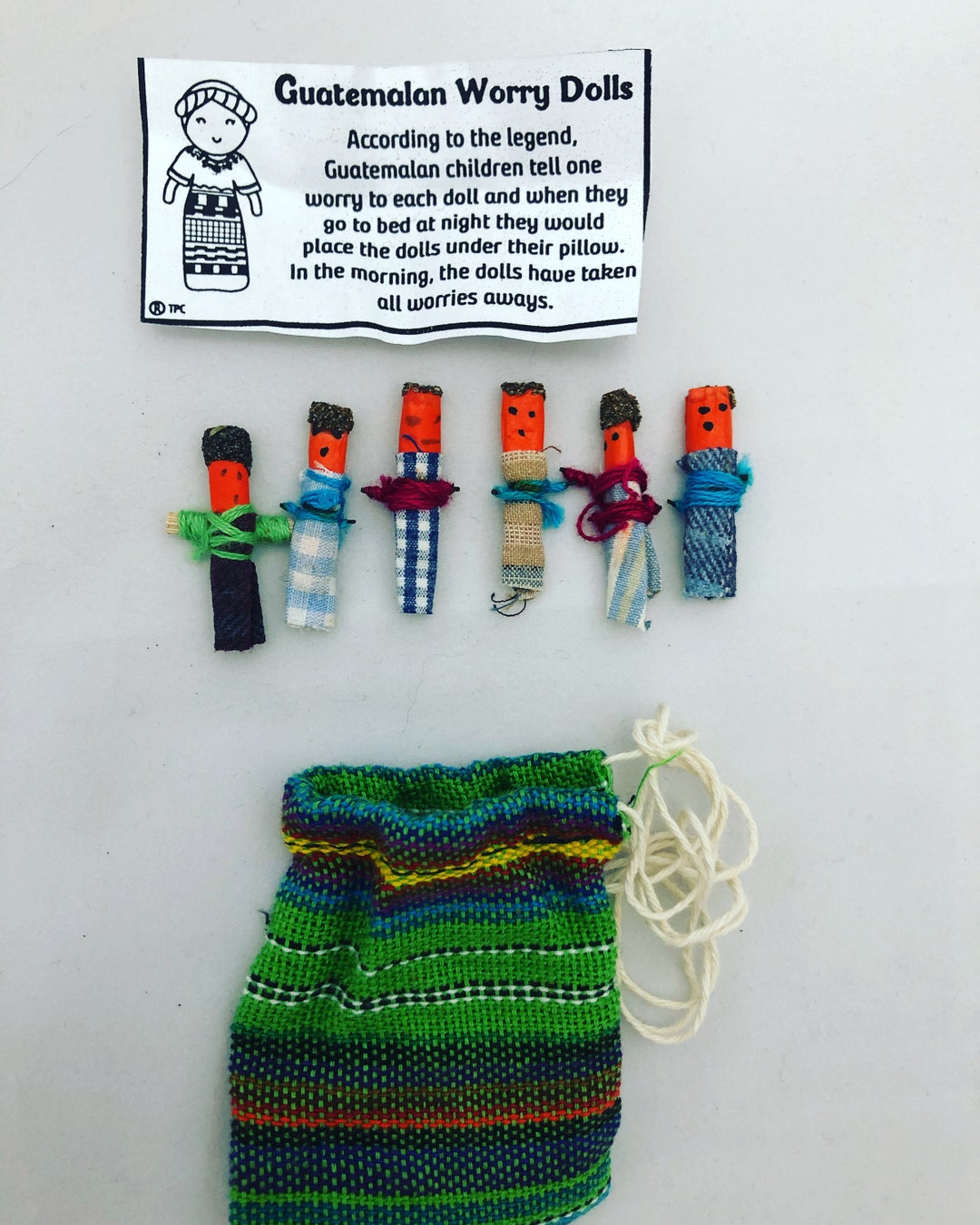 Bag of Worry Dolls, Guatemalan Folk Traditional Handmade Craft - Etsy