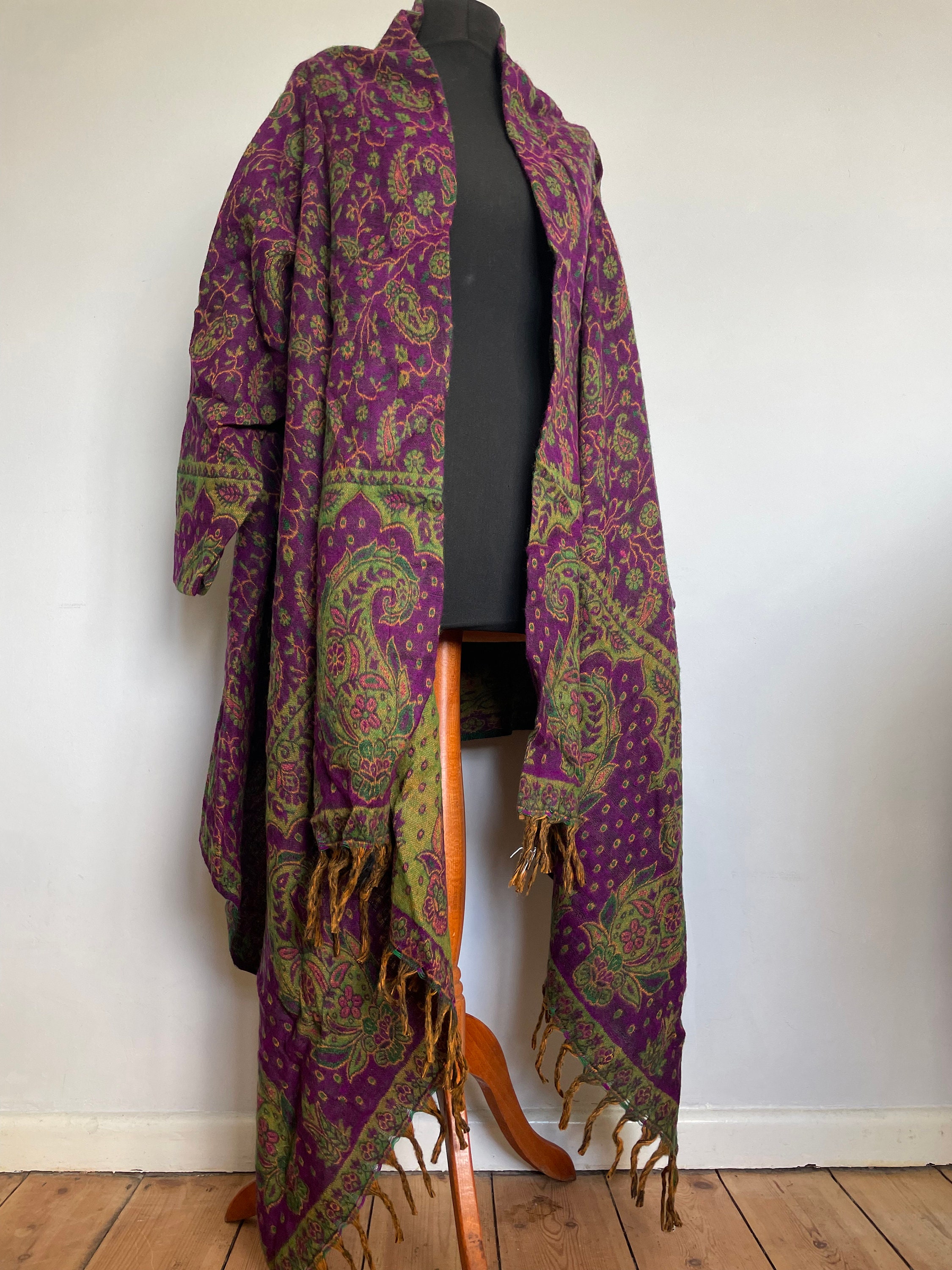 Women's Winter Wrap Jacket Paisley Alternative Festival - Etsy UK