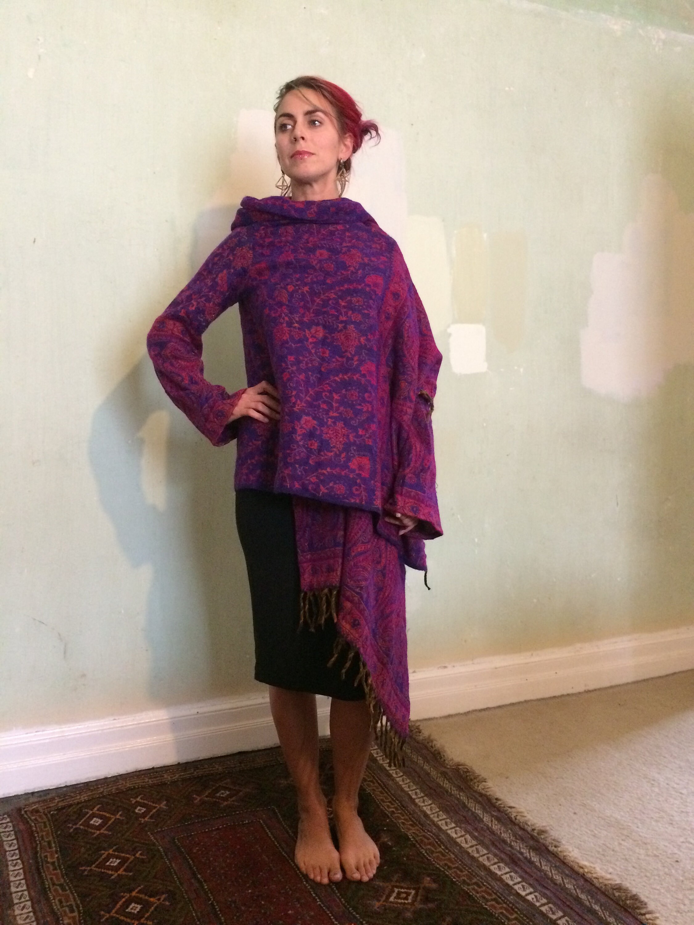 Women's Winter Wrap Jacket Paisley Alternative Festival - Etsy UK