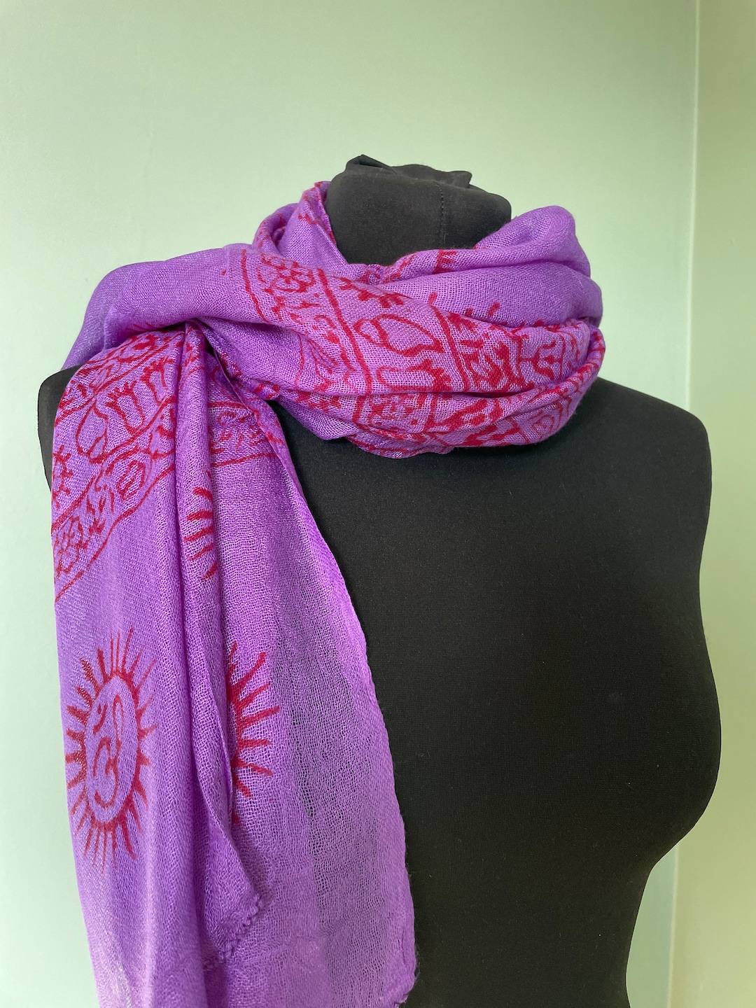 Shiva Deity Rayon Scarf Sarong: Lightweight Summer Shawl - Etsy