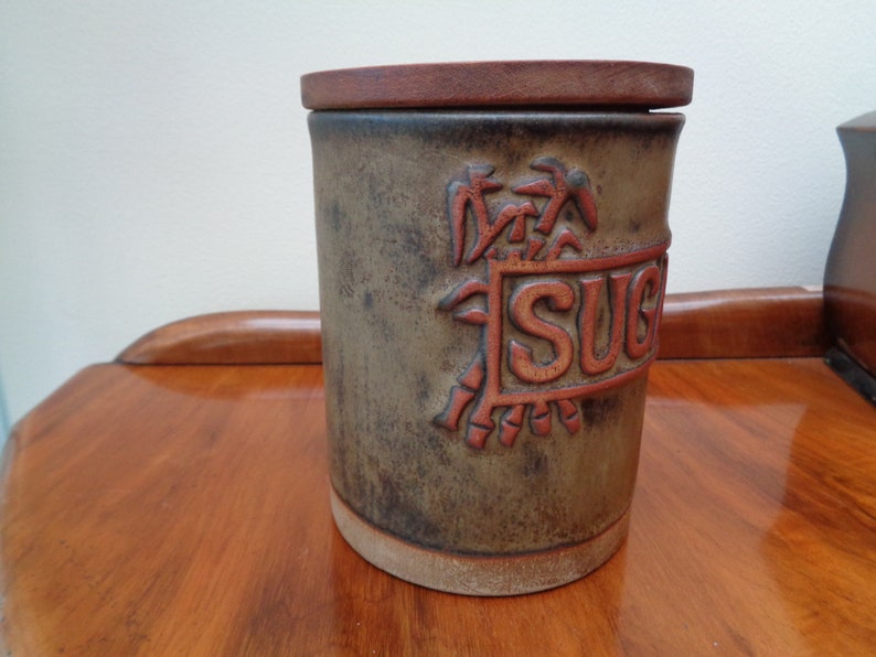 Tremar Pottery Vintage Lidded Sugar Pot Cornish Studio - Etsy