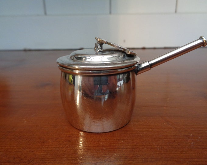 Miniature Pan, Unett Plate EPNS Miniature Lidded Pan Liquor Warmer With ...