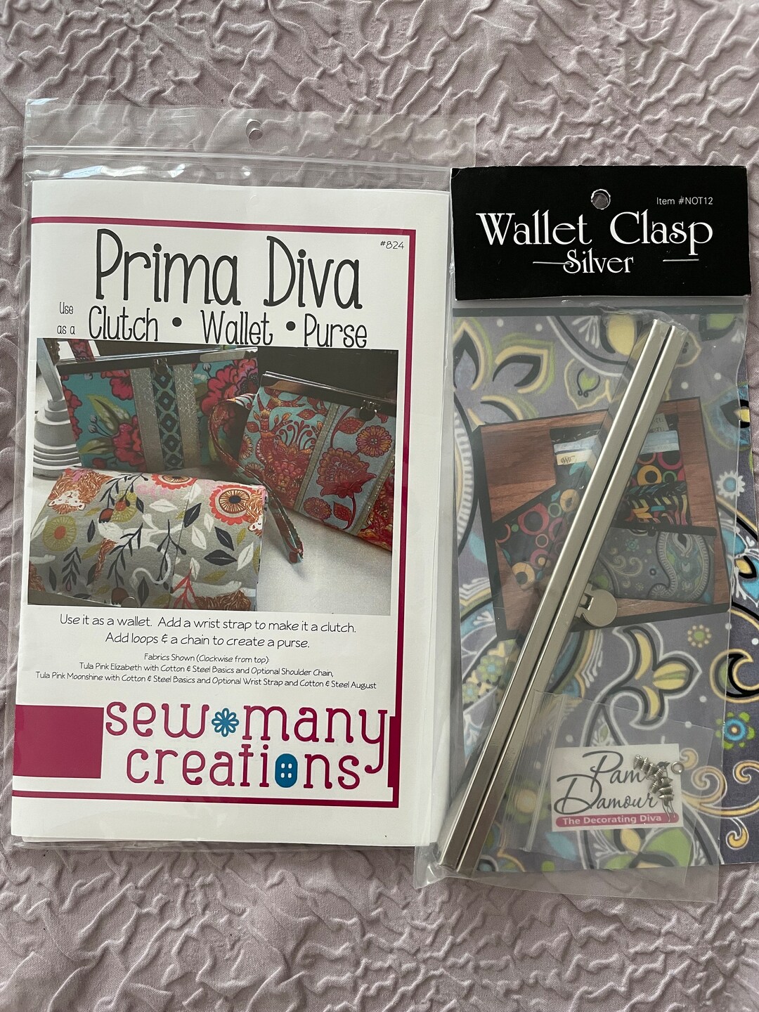 Prima Diva Wallet Pattern AND Wallet Clasp Silver - Etsy