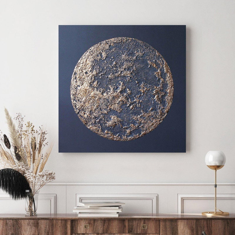 Moon Painting - Etsy