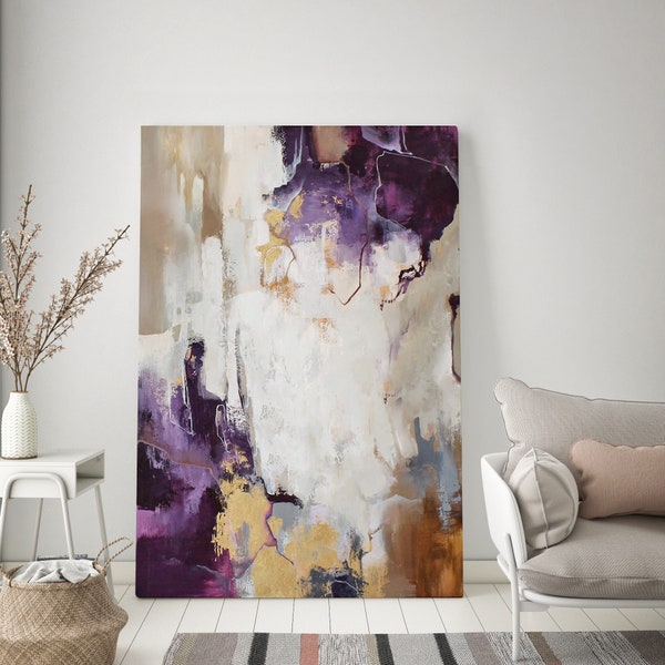 Purple Abstract Art - Etsy UK