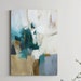 Teal Abstract Painting Canvas | Abstract Paintings Ivory Teal Gray ...