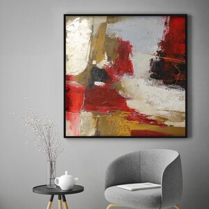 Red and Gold Art | Reddish and Gold Art Work | Burgundy Gold Art | Red ...