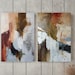Rust Abstract Art | Rust and Gray Wall Art | Rust Gray Set of 2 | Rust ...