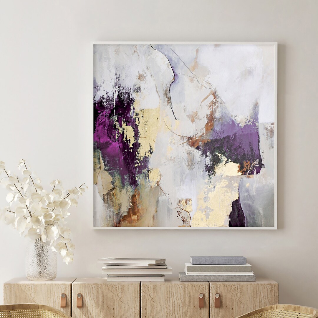 Purple Abstract Painting | Abstract Purple Wall Art | Purple Painting ...