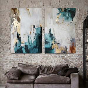 Print Abstract Green Gold Poster Gold Emerald Wall Art Original Print ...