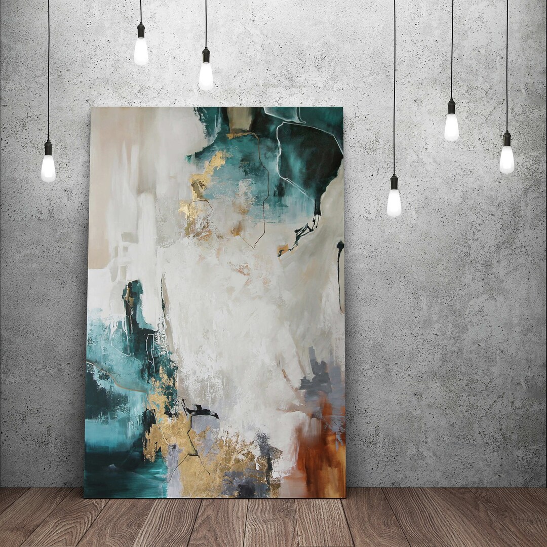 Print Abstract Green Gold Poster Gold Emerald Wall Art - Etsy