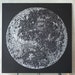 Moon Painting Full Moon Painting Large Texture Space Painting Silver ...