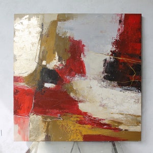 Red and Gold Art | Reddish and Gold Art Work | Burgundy Gold Art | Red ...
