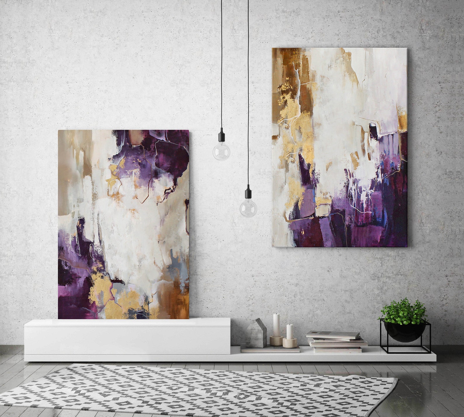 Purple Abstract Art | Purple Abstract Painting | Purple Abstract Wall ...