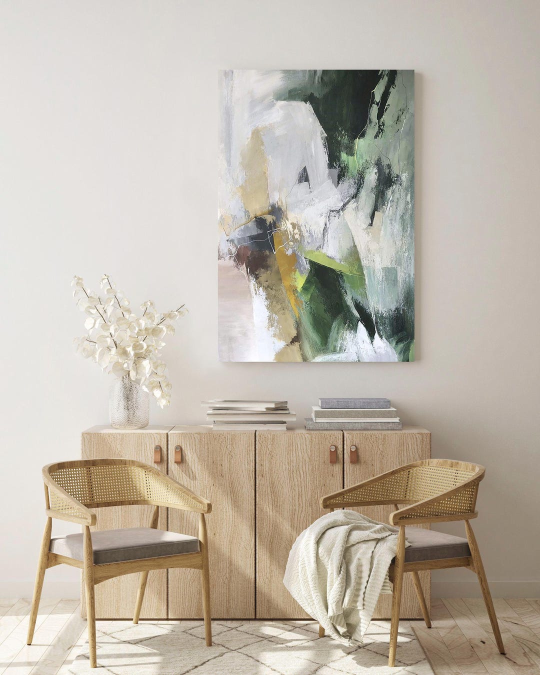 Green Abstract Art | Green Gray Abstract Painting | Original Artwork ...