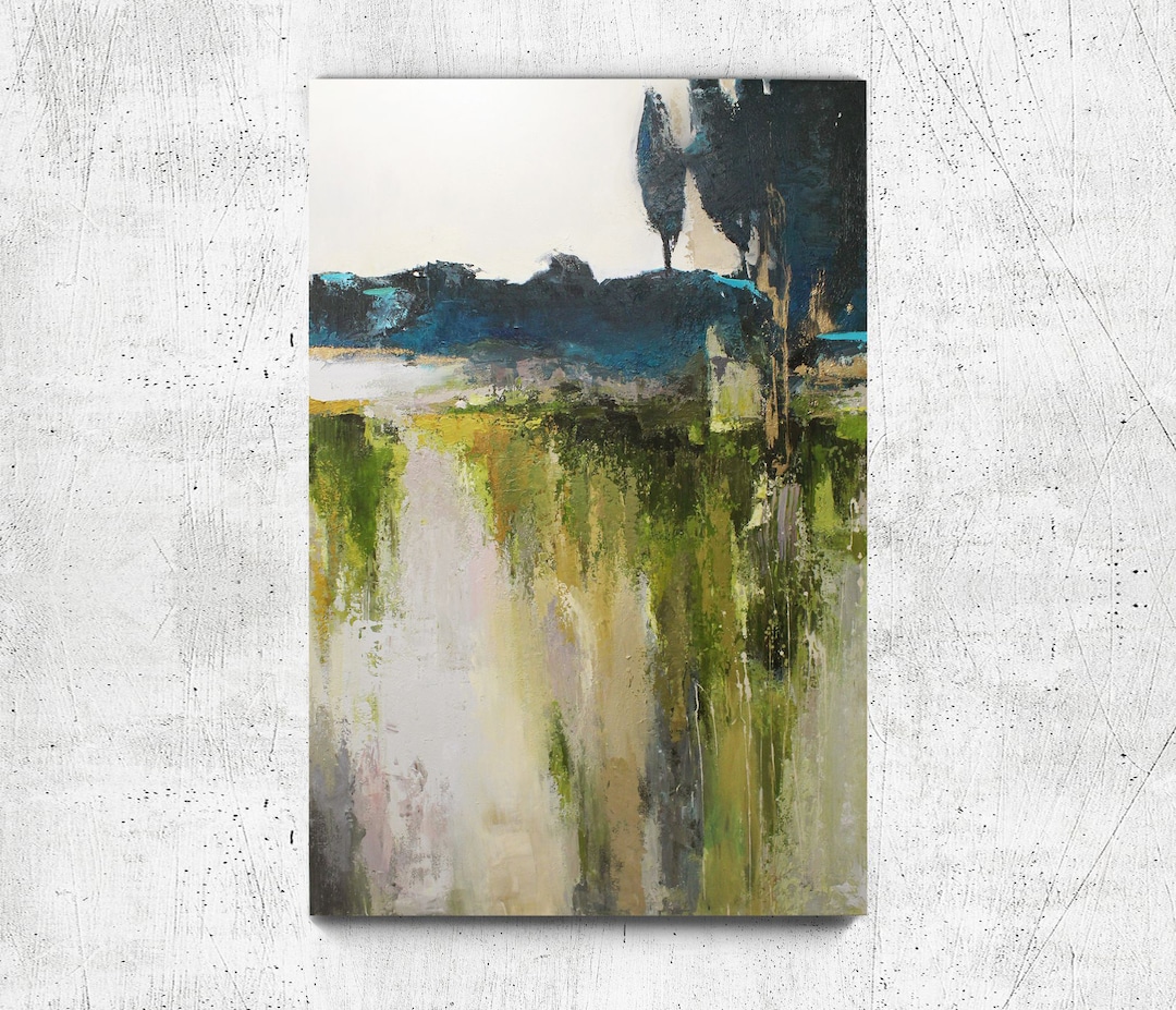 Abstract Forest Painting | Green Abstract Painting | Green Painting ...