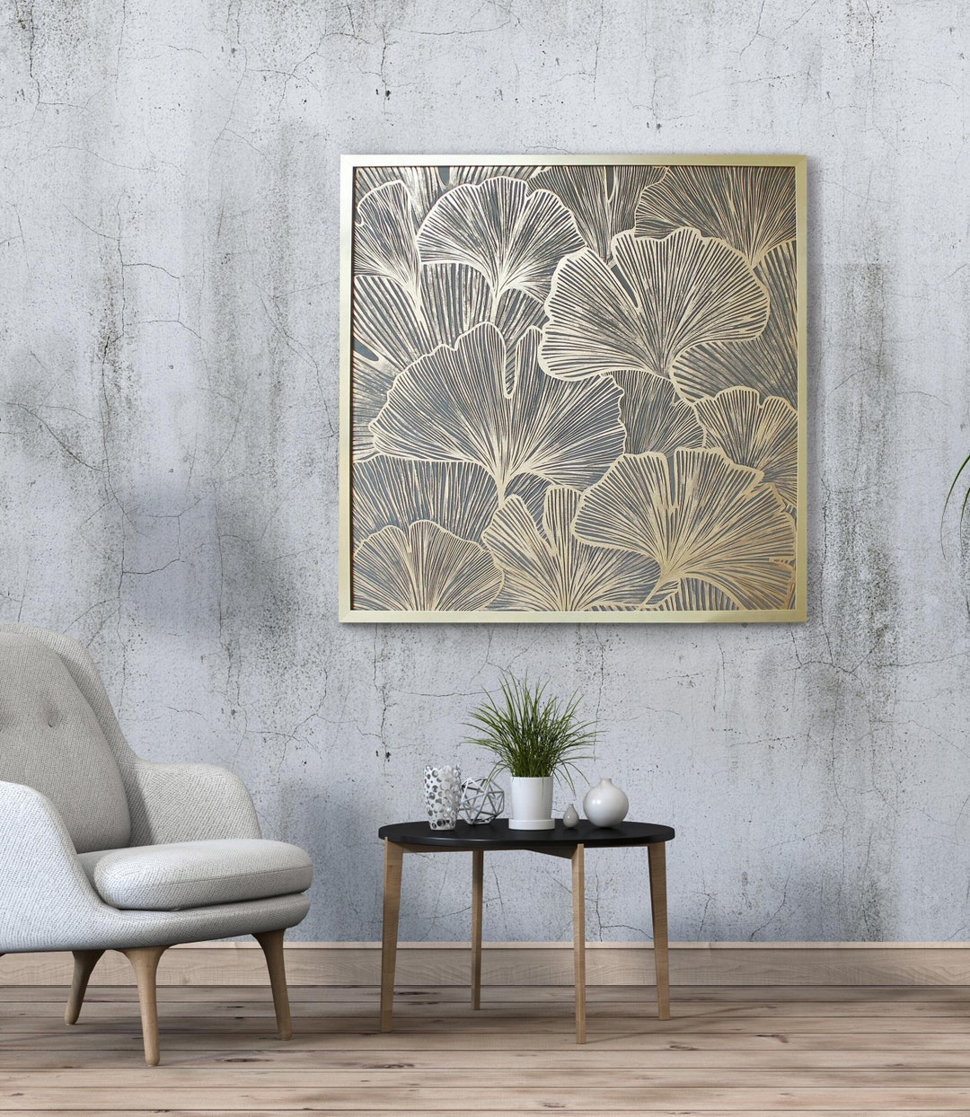 Ginkgo Wall Art | Gold Wall Art | Ginkgo Painting | Ginkgo Art | Ginkgo ...