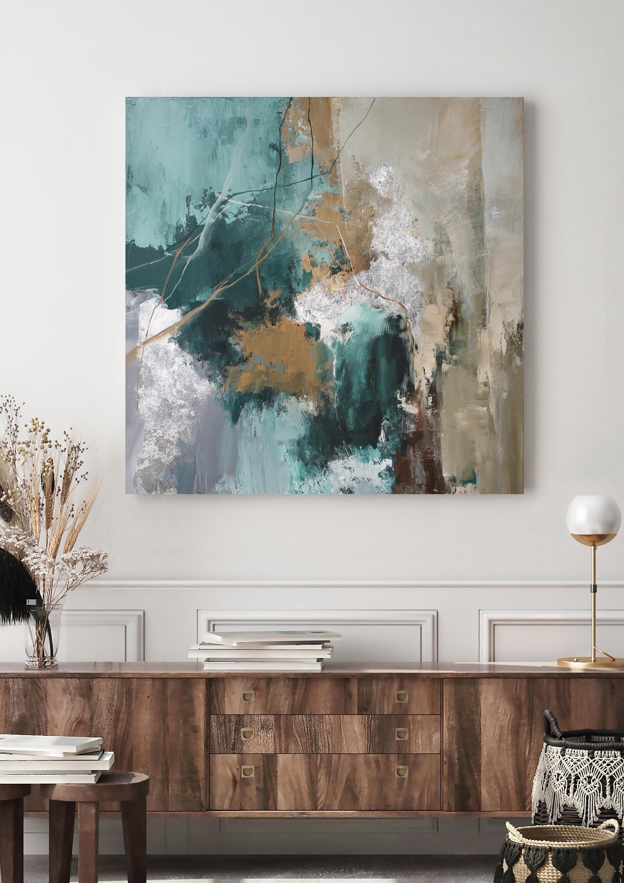 Green Abstract | Green Abstract Painting | Green Abstract Canvas ...