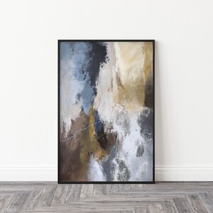 Navy Abstract Painting | Navy Abstract Canvas | Navy Wall Art Original ...