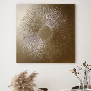 Golden Art Sun Abstract Painting Golden Sun Texture Painting Painting ...