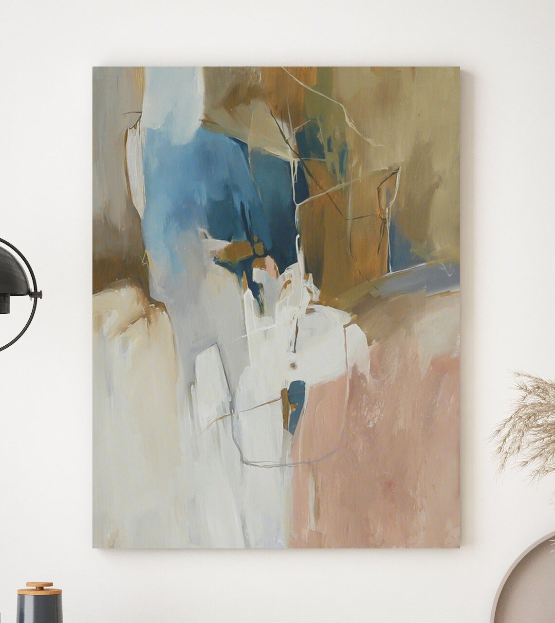 Poster Pink Blue | Blue Pink Print | Abstract Pink Blue Poster | Pink ...