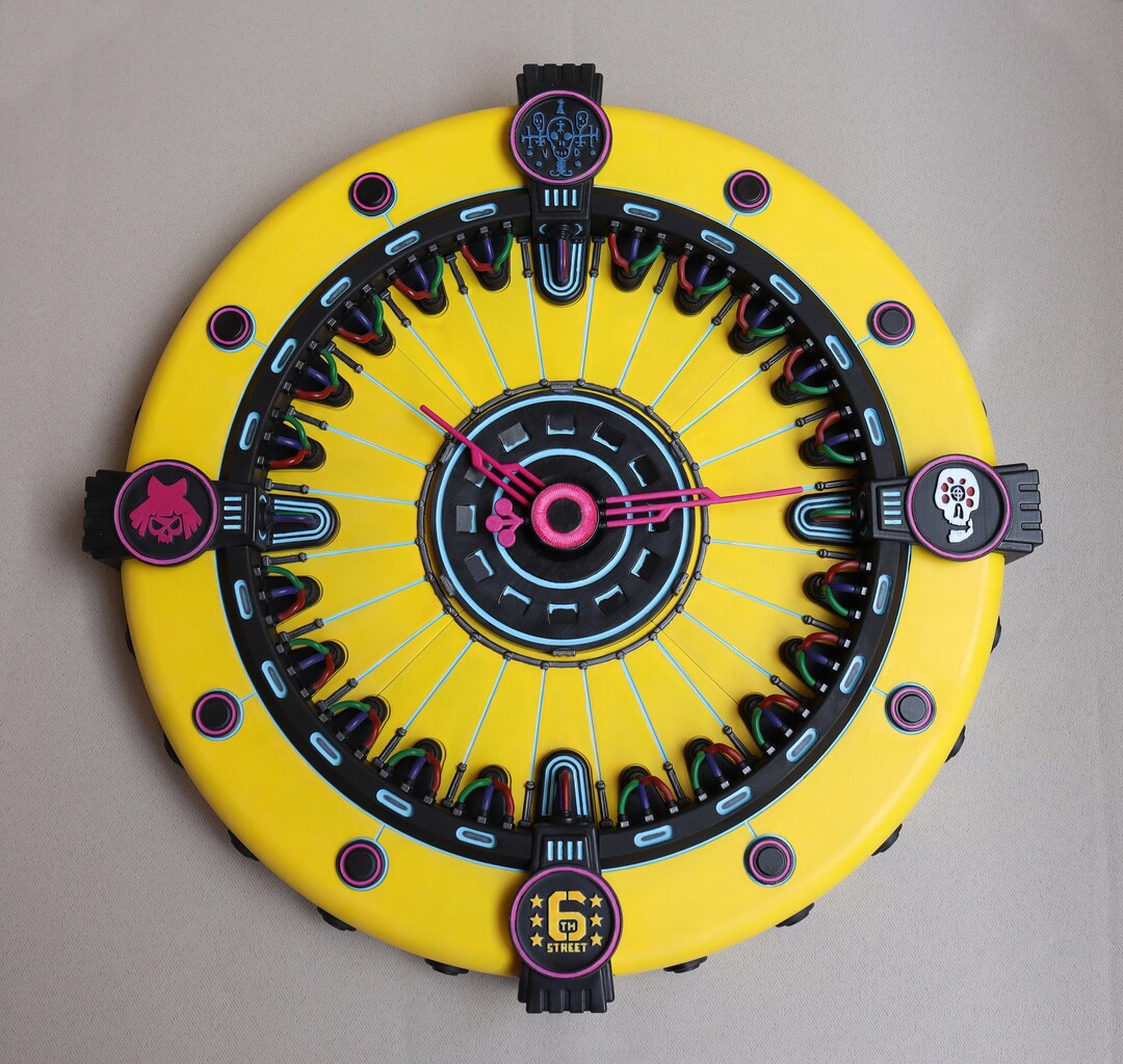 Wall Clock in Cyberpunk Style - Etsy