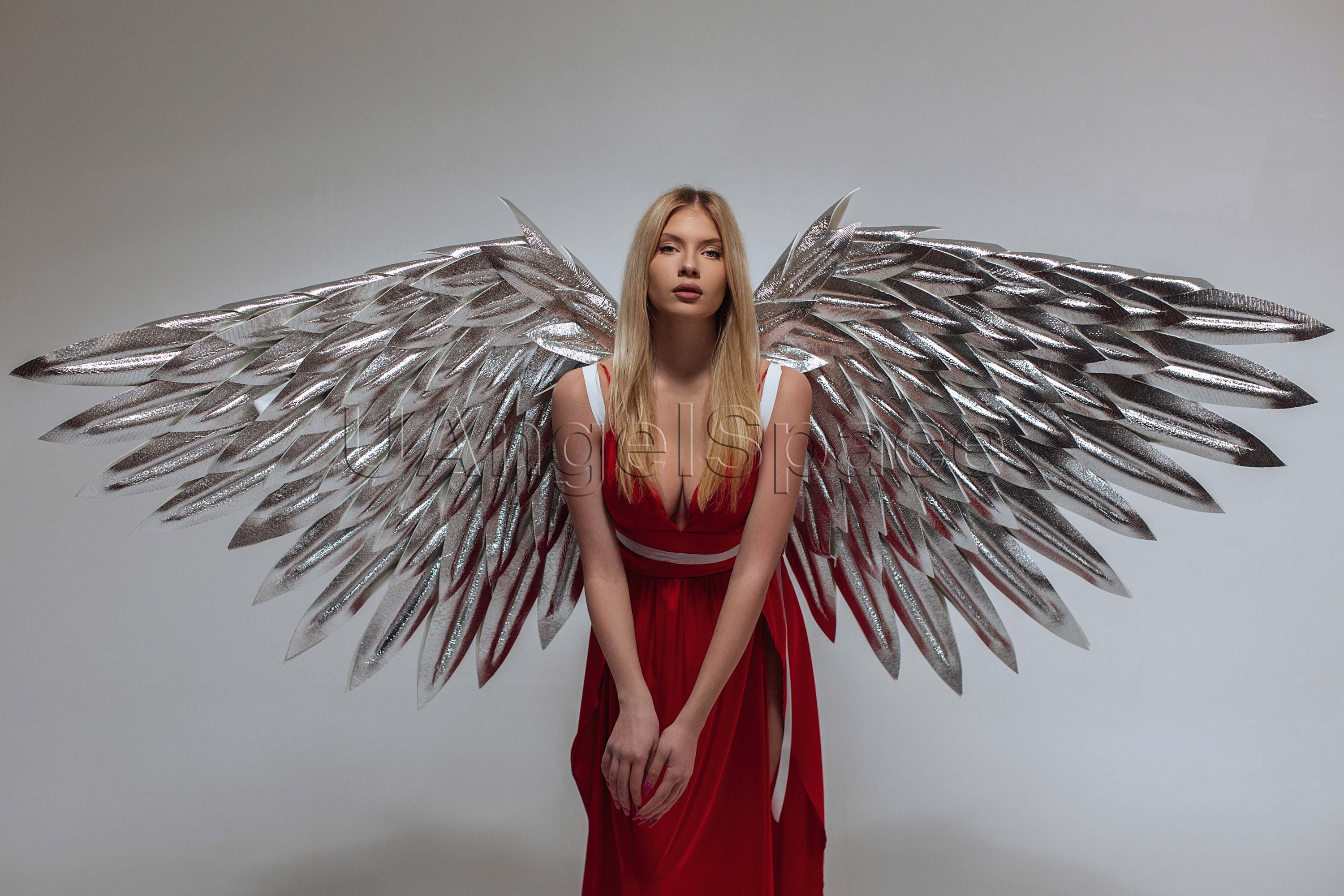 Big Moveable Wings Silver Angel Costume Silver Color Wings - Etsy