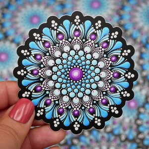 Vinyl Sticker Mandala Weatherproof, Sticker Dot Painting, Water Bottle ...