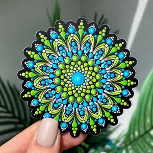 Vinyl Sticker Mandala Weatherproof, Sticker Dot Painting, Water Bottle ...