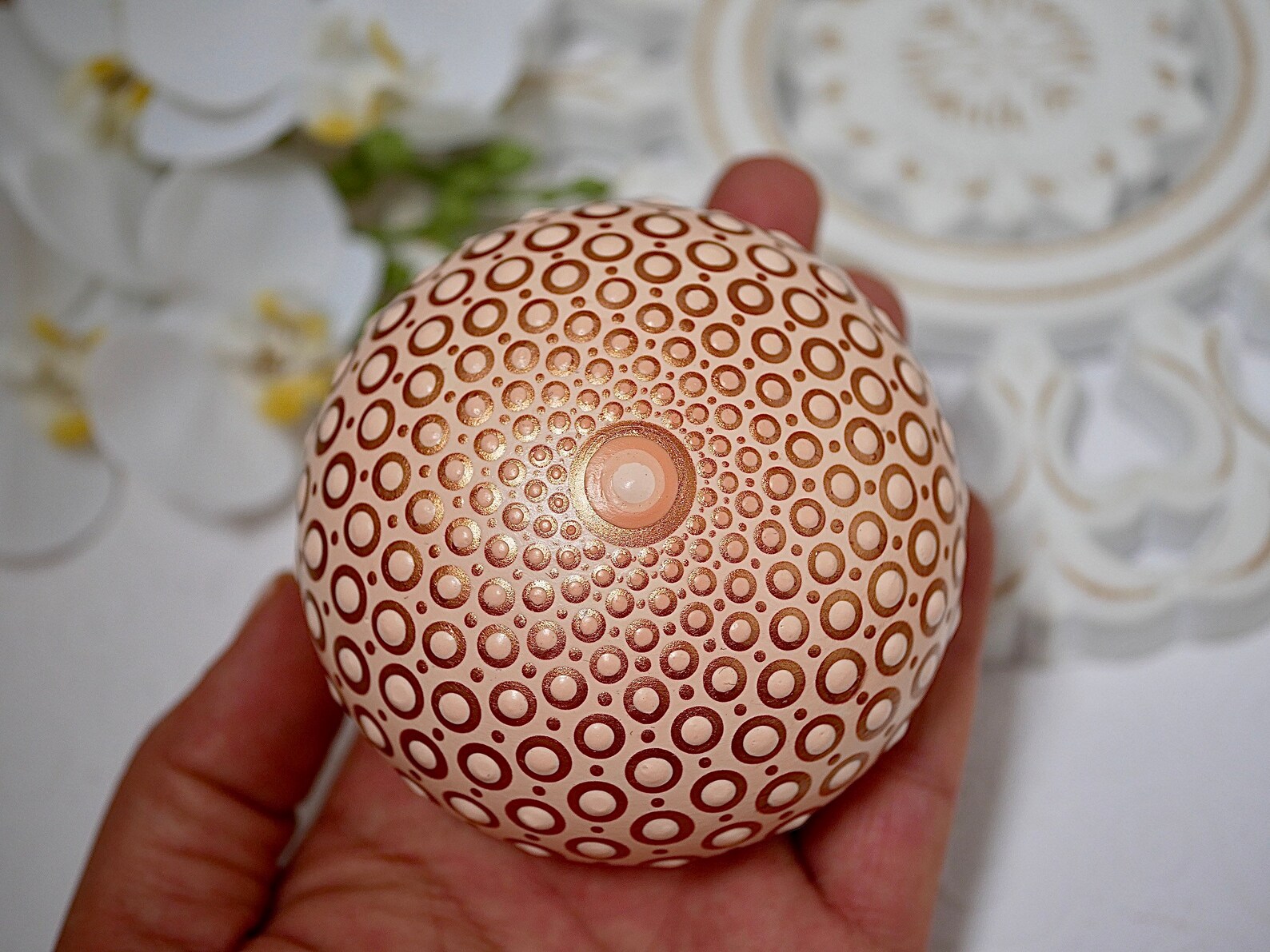 Mandala Stein handbemalt Dekoration Dot Art mandala stone - Etsy