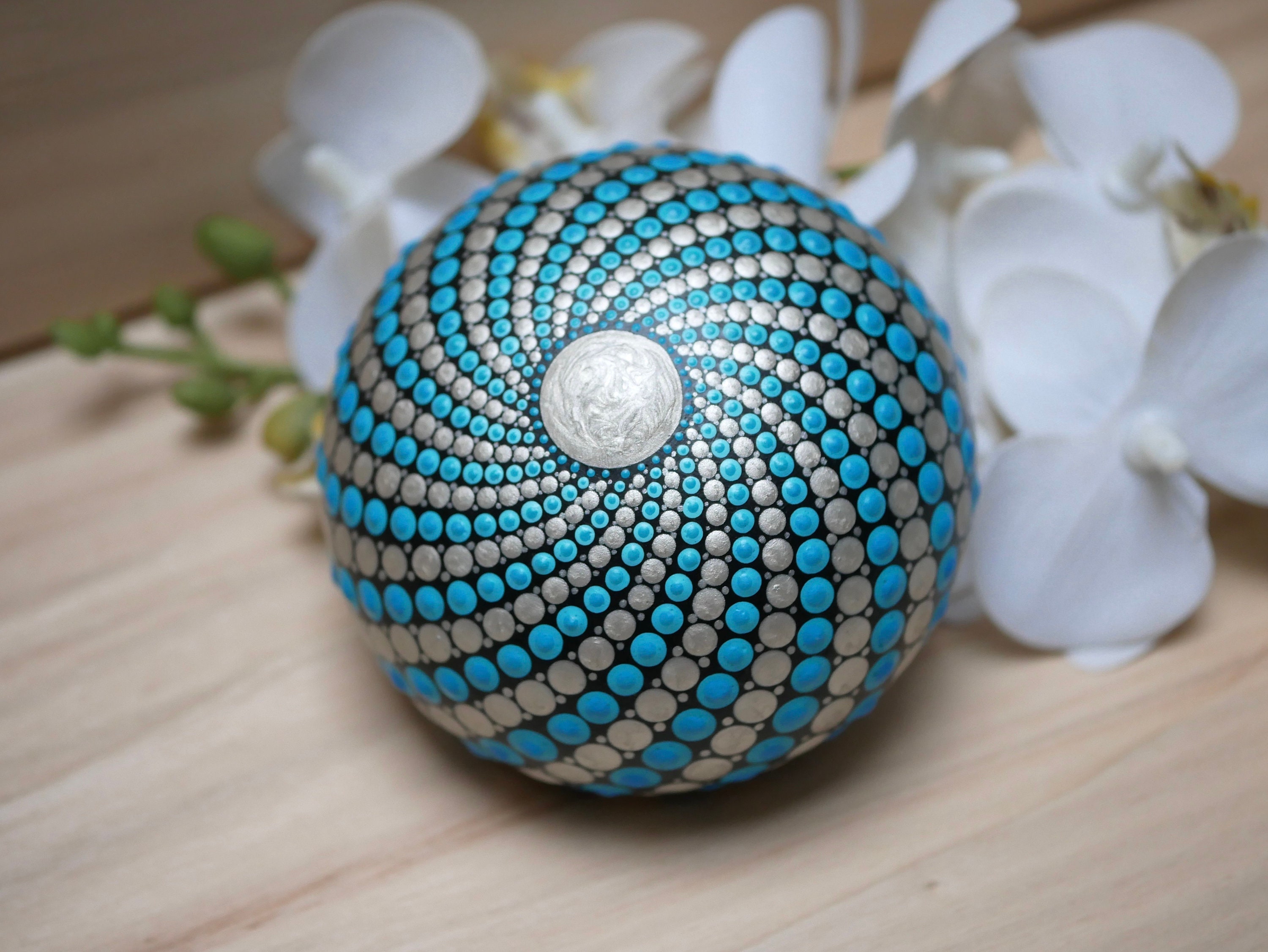 Sacred Geometry Stone Painting