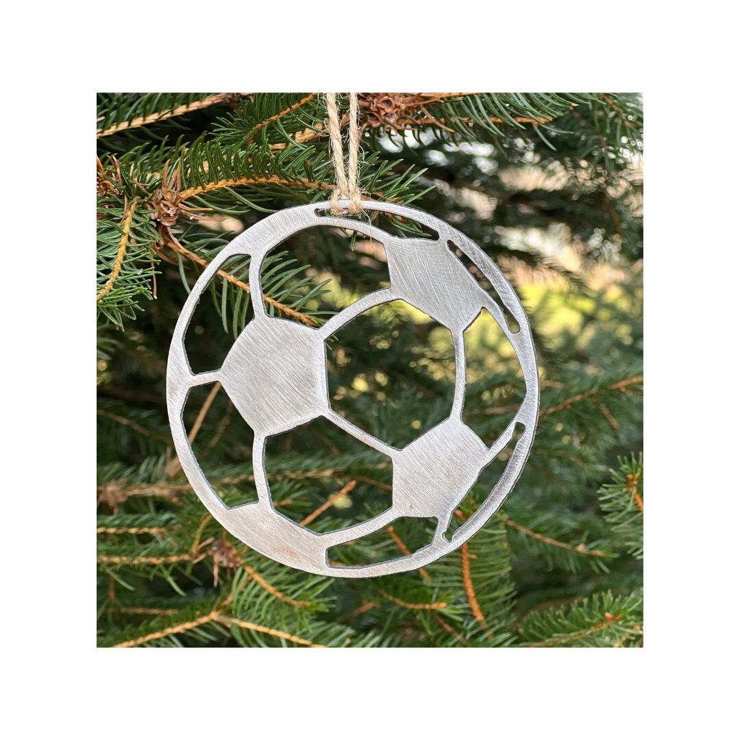 Soccer Ball , Metal, Ornament, Metal Ornament, Christmas Decor ...