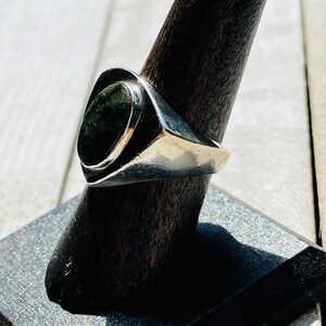 Bill Fretz Signed Modernist Malachite Sterling Silver Ring - Etsy